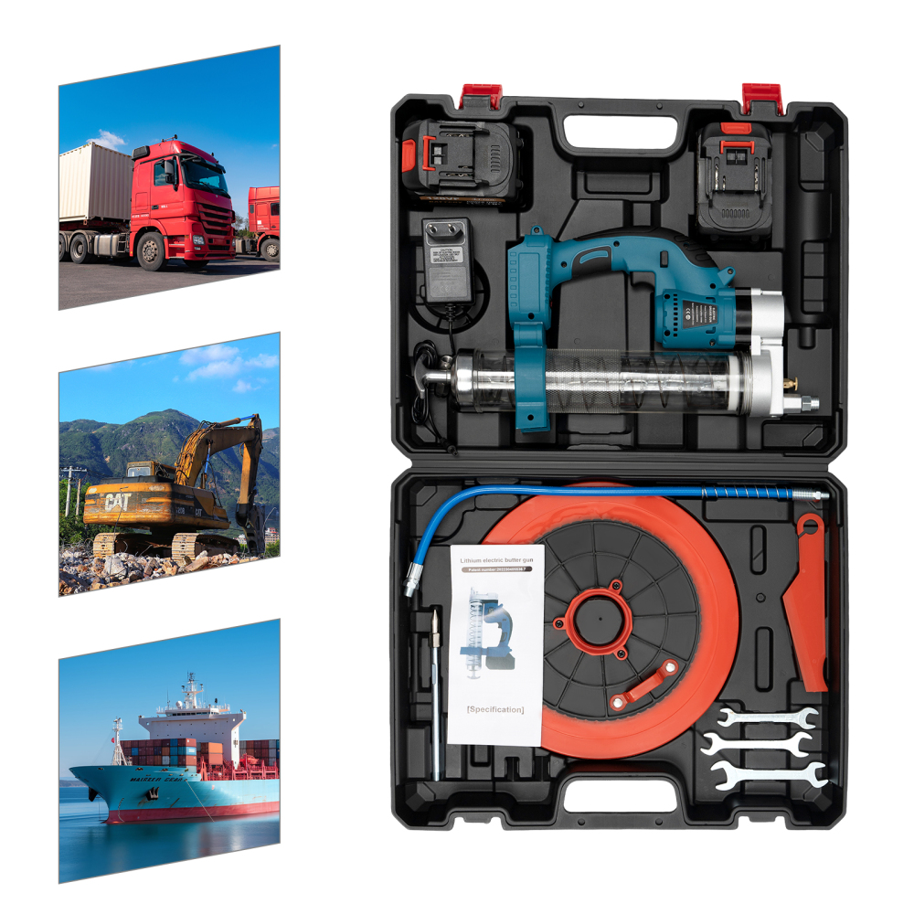 Pistola engrasadora a batería 21 V, kit de pistola engrasadora ...