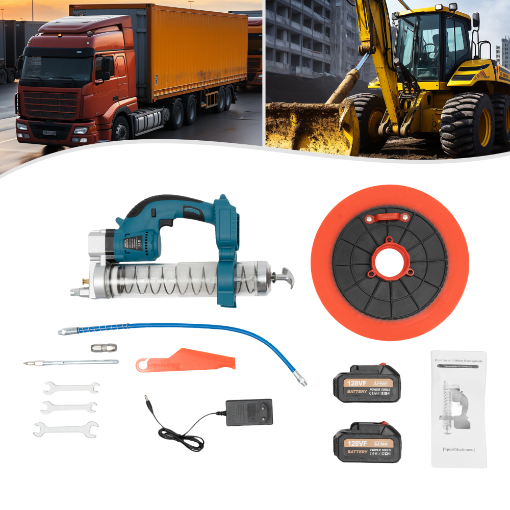 Pistola engrasadora a batería 21 V, kit de pistola engrasadora ...